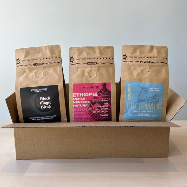Buy Coffee | Sampler Pack | Blends | Single Origin | Red Rock Roasters